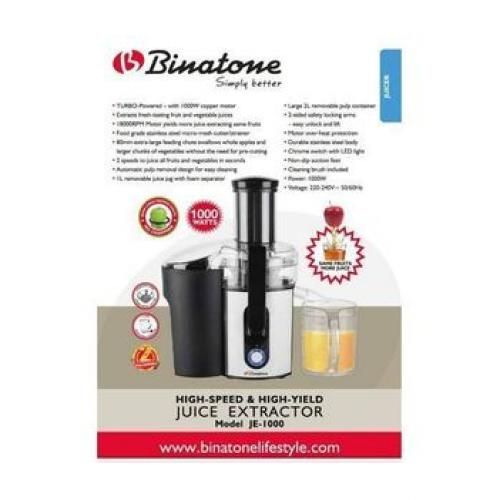 Binatone Turbo Powered High Speed Juice Extractor JE-1000 ...