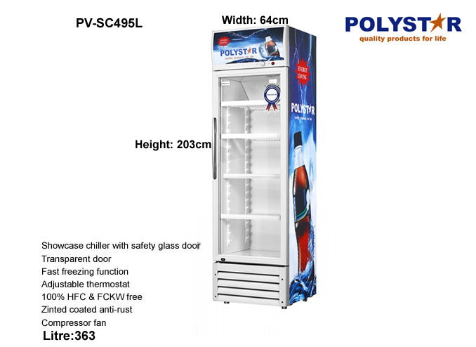Polystar PV-SC426BG 350 Liters Showcase Fridge - PerfectMalls Electronics