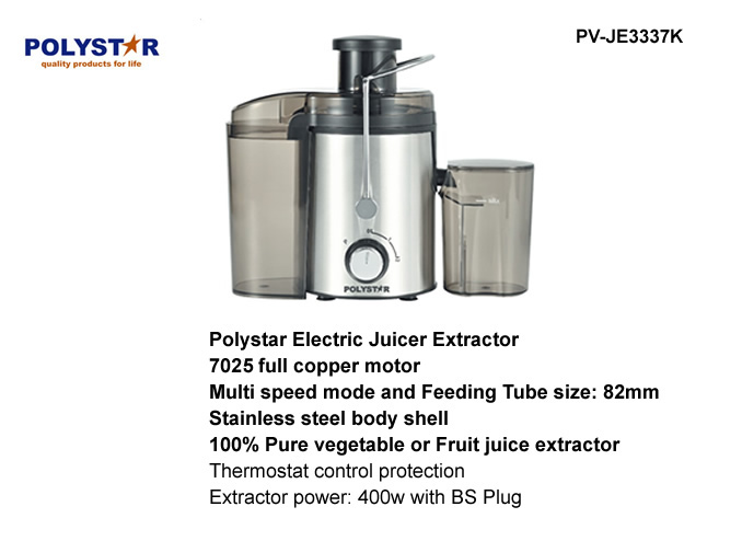 Polystar Electric Juice Extractor PV-JE3337K - PerfectMalls Electronics