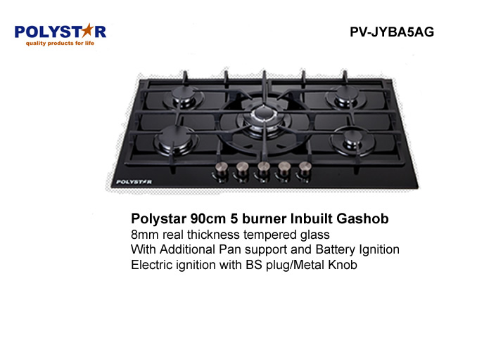 Polystar PV-JYBA5AG 5 Burner 90cm Built-in Gas Hub - PerfectMalls ...